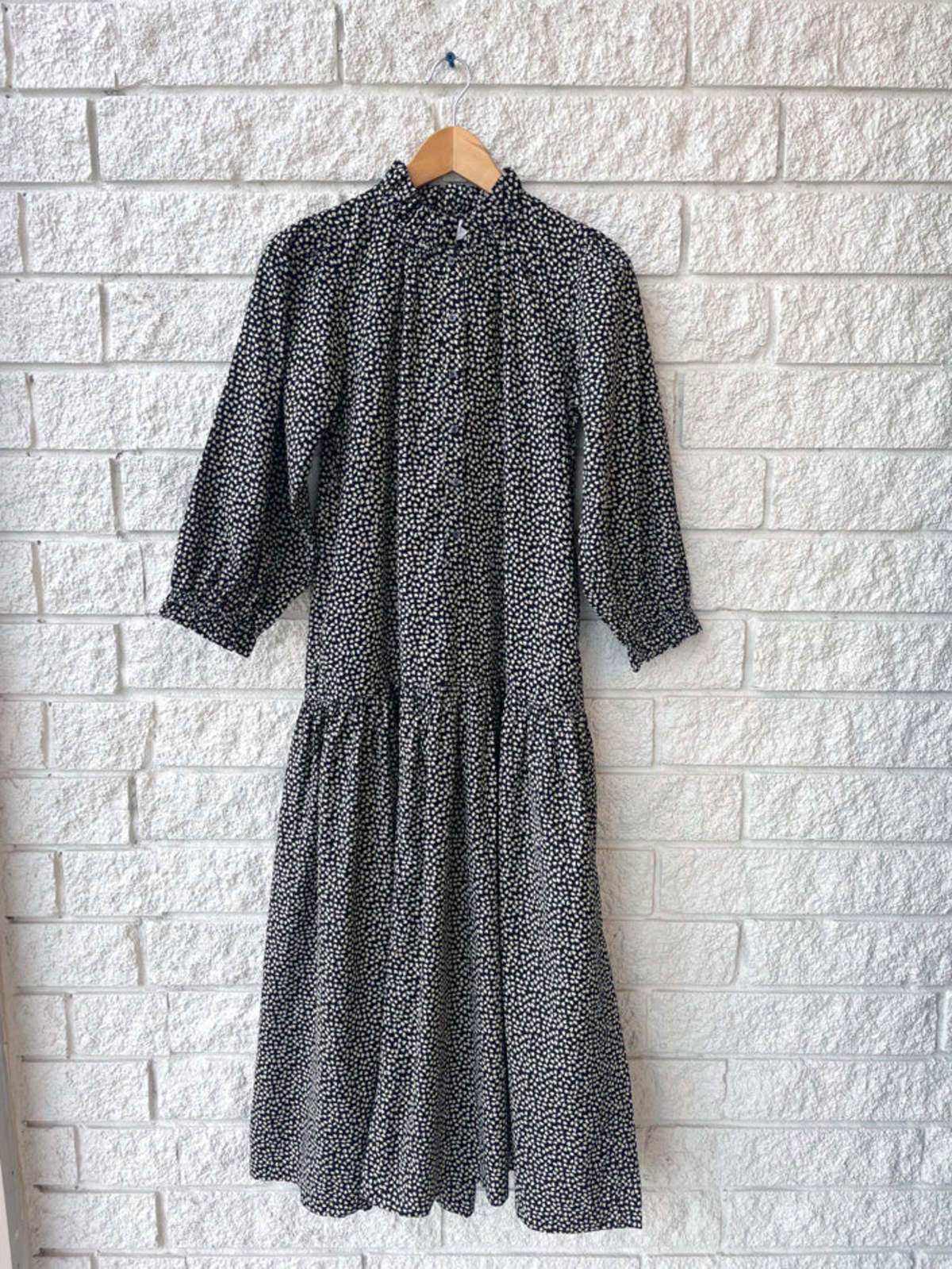 The Great. THE VENETIAN DRESS - BLACK LAUREL LEAF PRINT | Garmentory