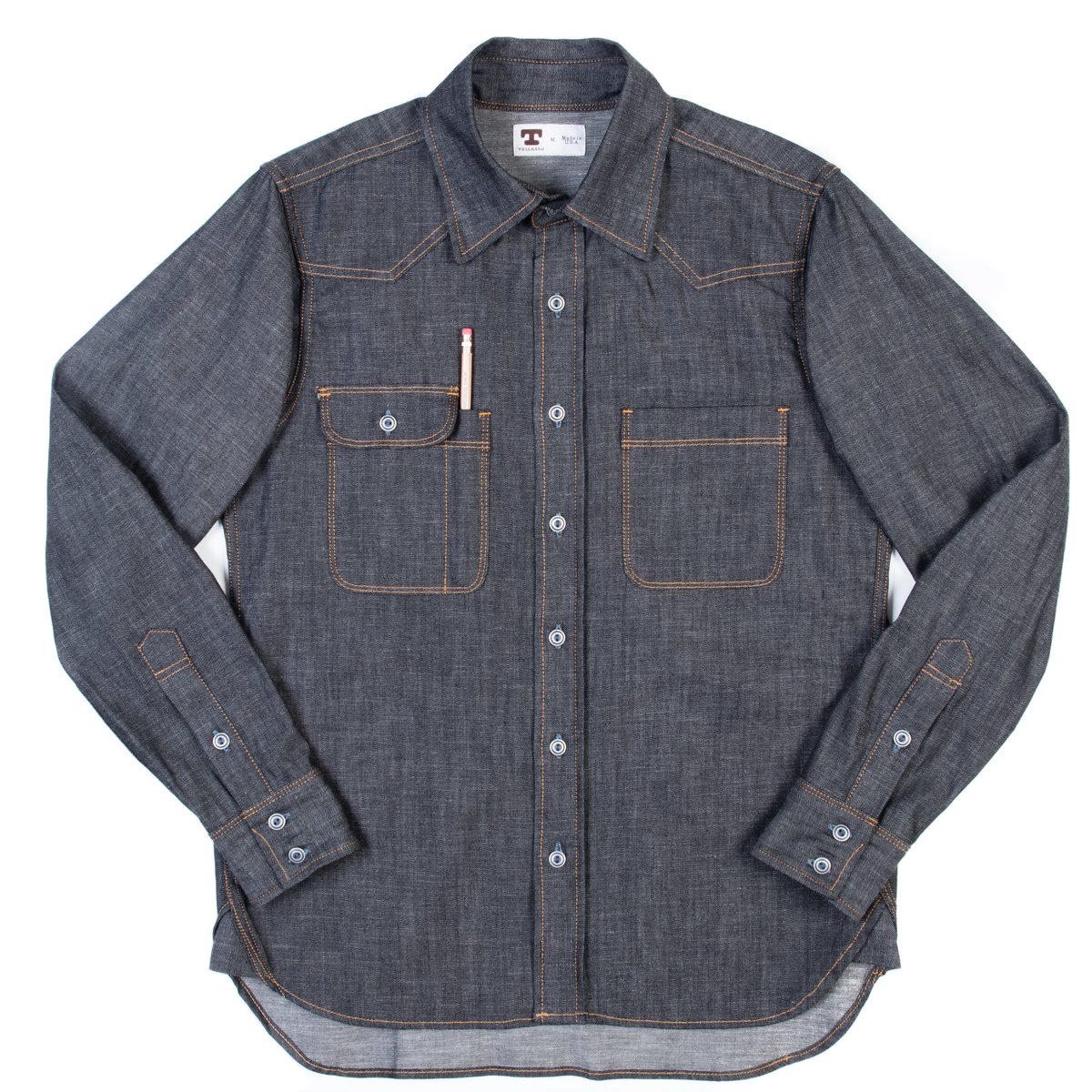 Tellason Topper Shirt - 7.5 oz Cone Mills Denim | Garmentory