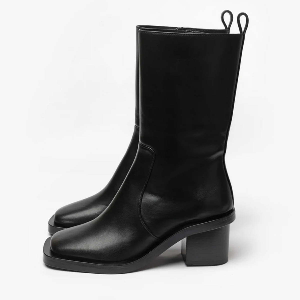 Studio Nicholson Minna Calf Leather Boots - Black | Garmentory