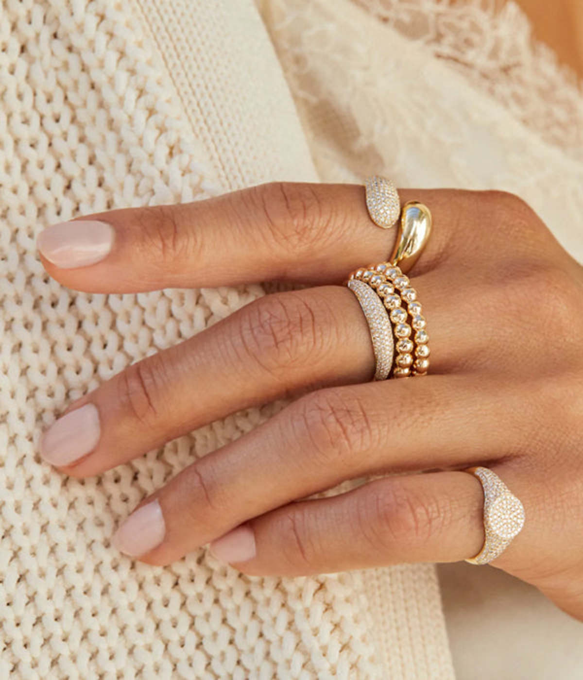 EF Collection Jumbo Ball Stacking - 14K Gold | Garmentory