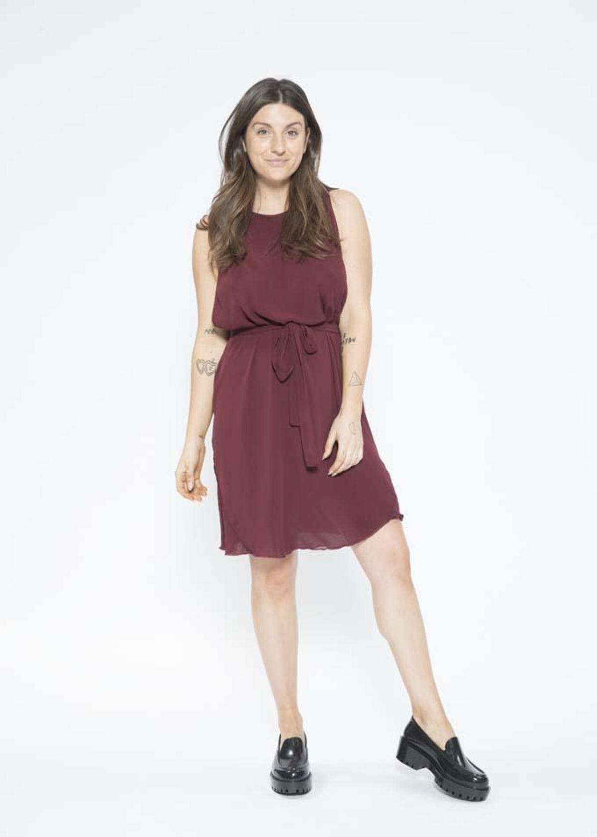 Miss Crabb x Well Made Clothes 5000 Years Ago Dress - Burgundy | Garmentory
