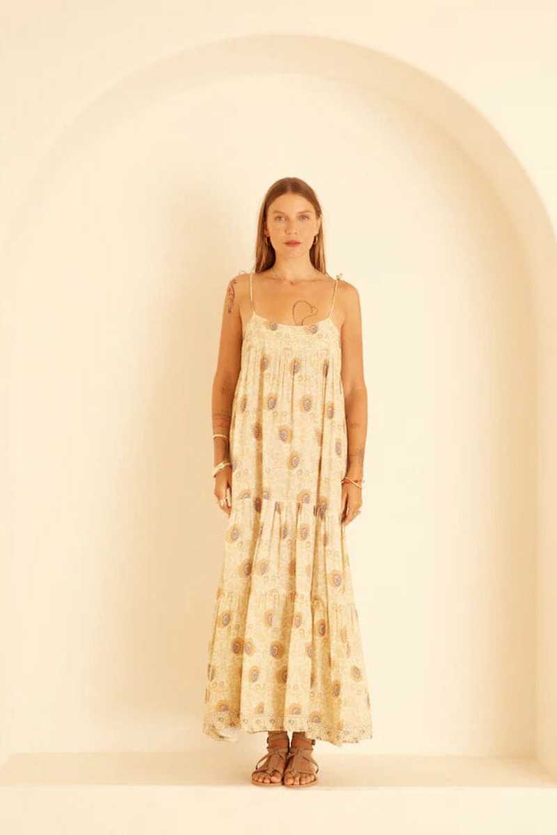 Natalie Martin Melanie Dress - Vintage Flowers Sand | Garmentory