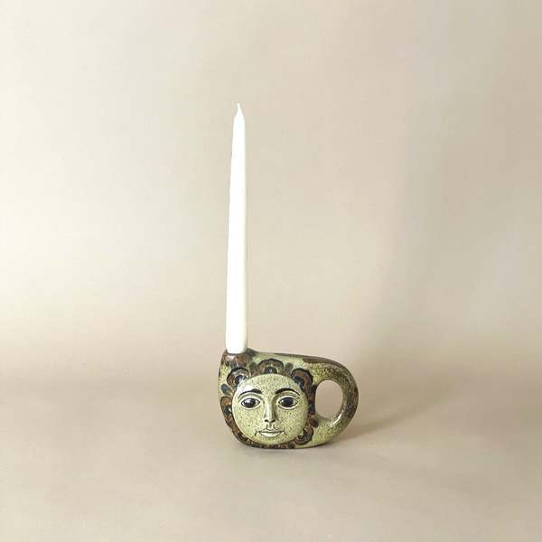 Vintage Naiana Nami Carlos Villanueva Sun Candle Holder - Green ...