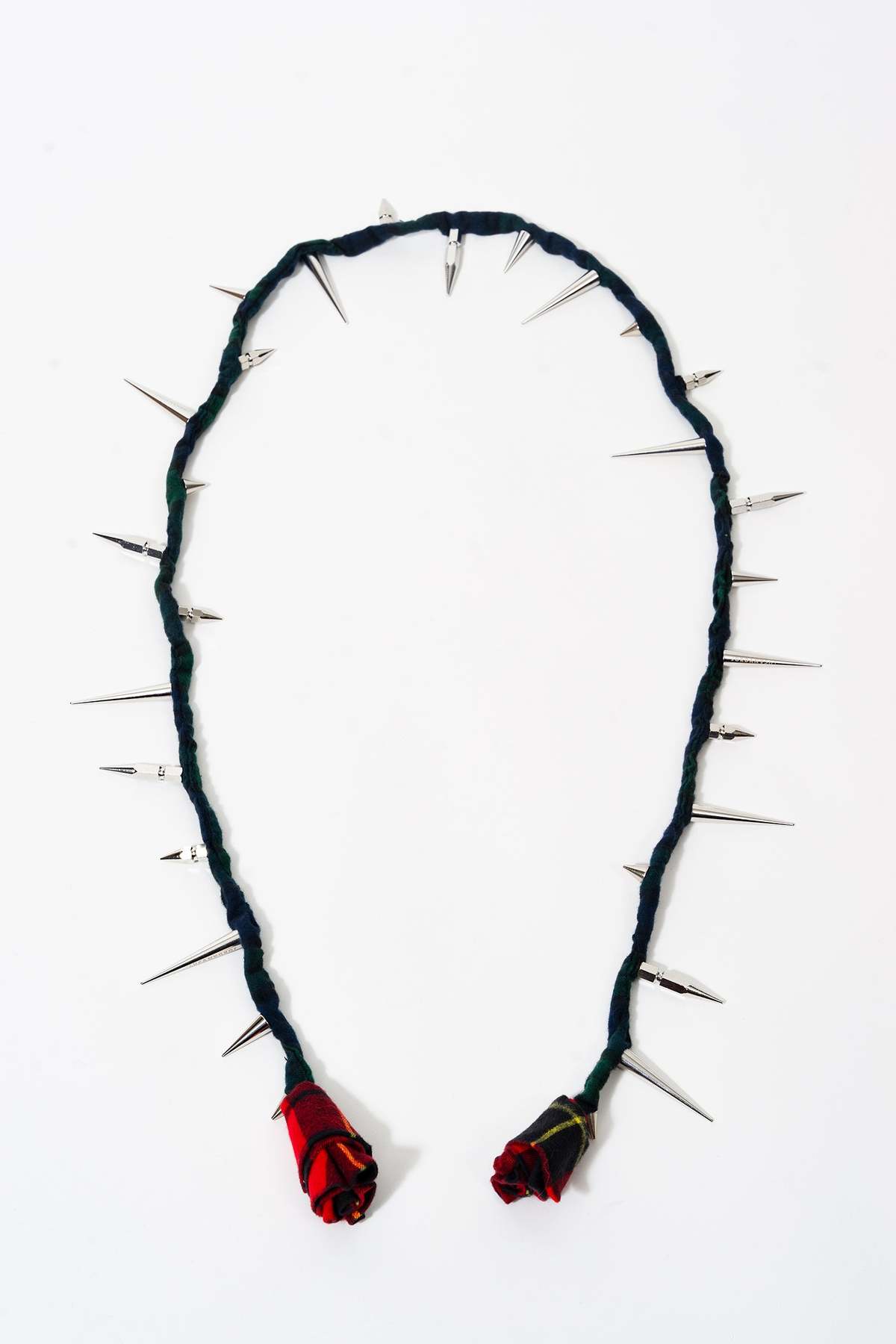 JORDANLUCA Spike Rose Scarf - Black | Garmentory