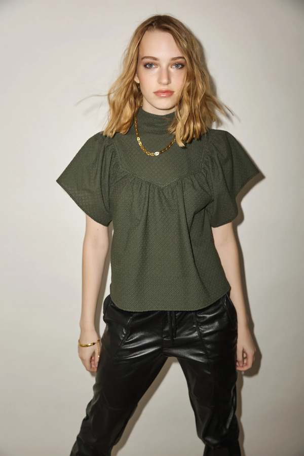 MÉLISSA NEPTON ROSEMARY BLOUSE - FOREST GREEN | Garmentory
