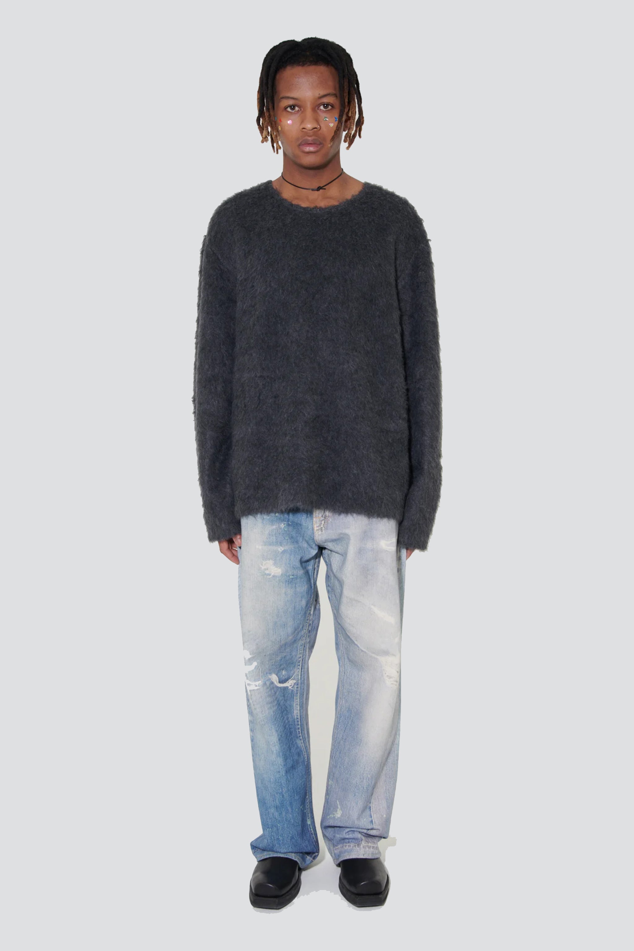 Our Legacy Alpaca Double Lock U Neck - Ash Grey | Garmentory