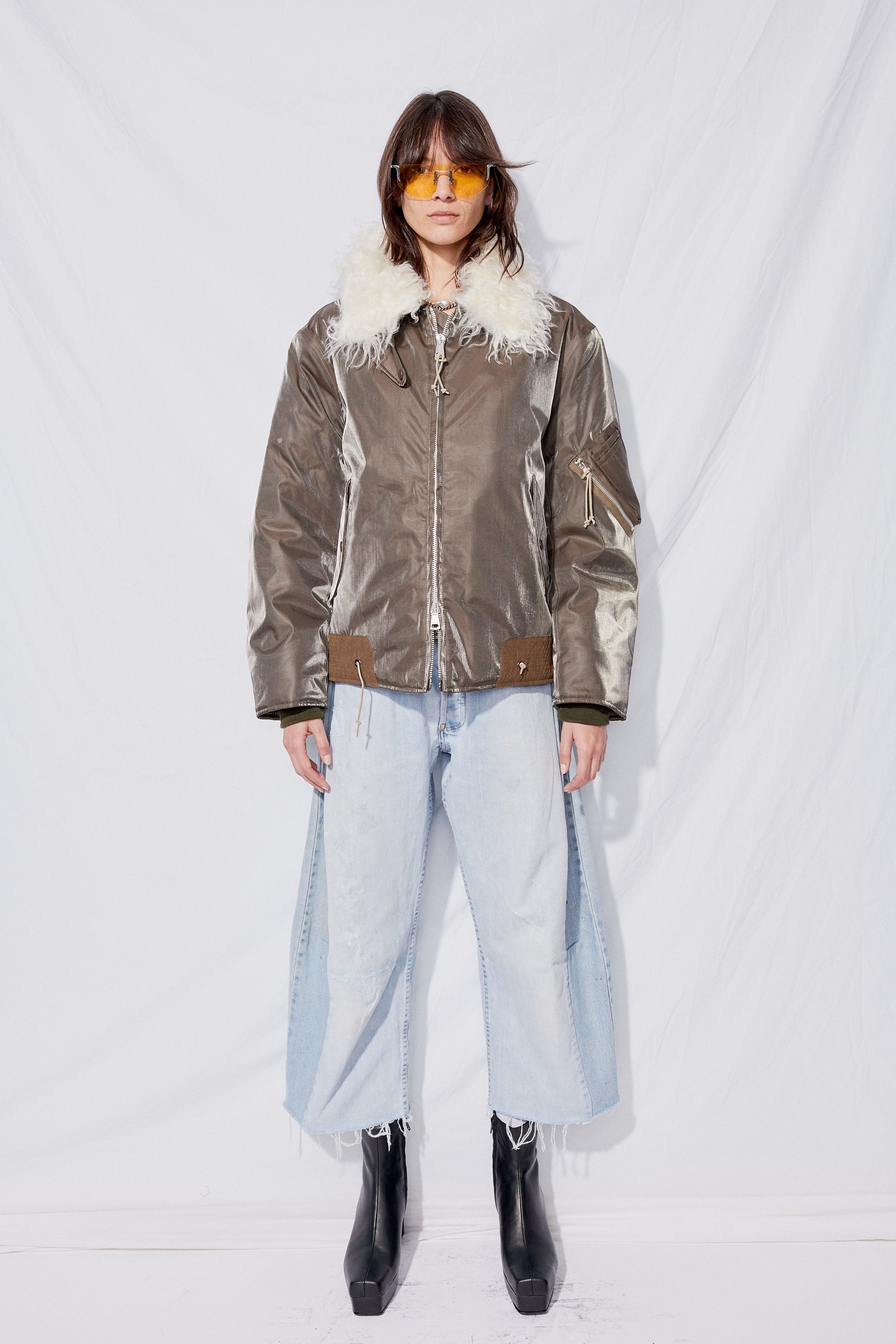 Our Legacy Shimmer Tech Gyptodon Bomber - Green | Garmentory