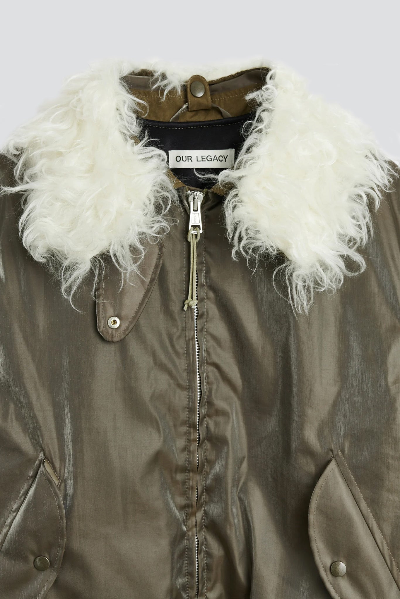 Our Legacy Shimmer Tech Gyptodon Bomber - Green | Garmentory