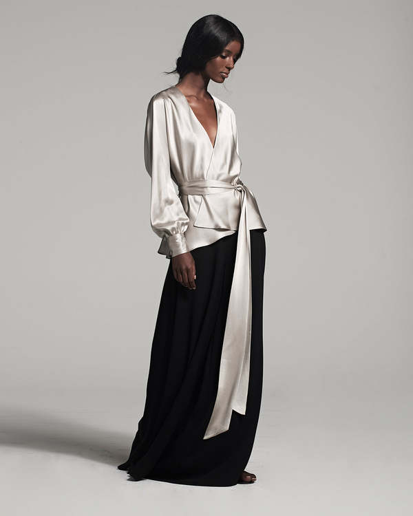 VOZ Apparel Liquid Silk Blouse | Garmentory