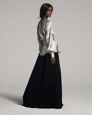 VOZ Apparel Liquid Silk Blouse | Garmentory