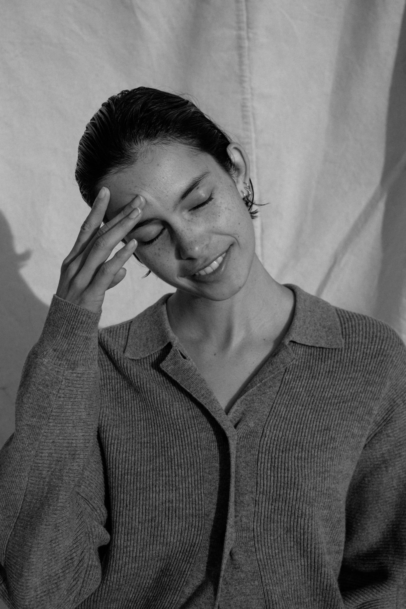 Closed merino wool and cashmere Cardigan - Dark Shadow | Garmentory