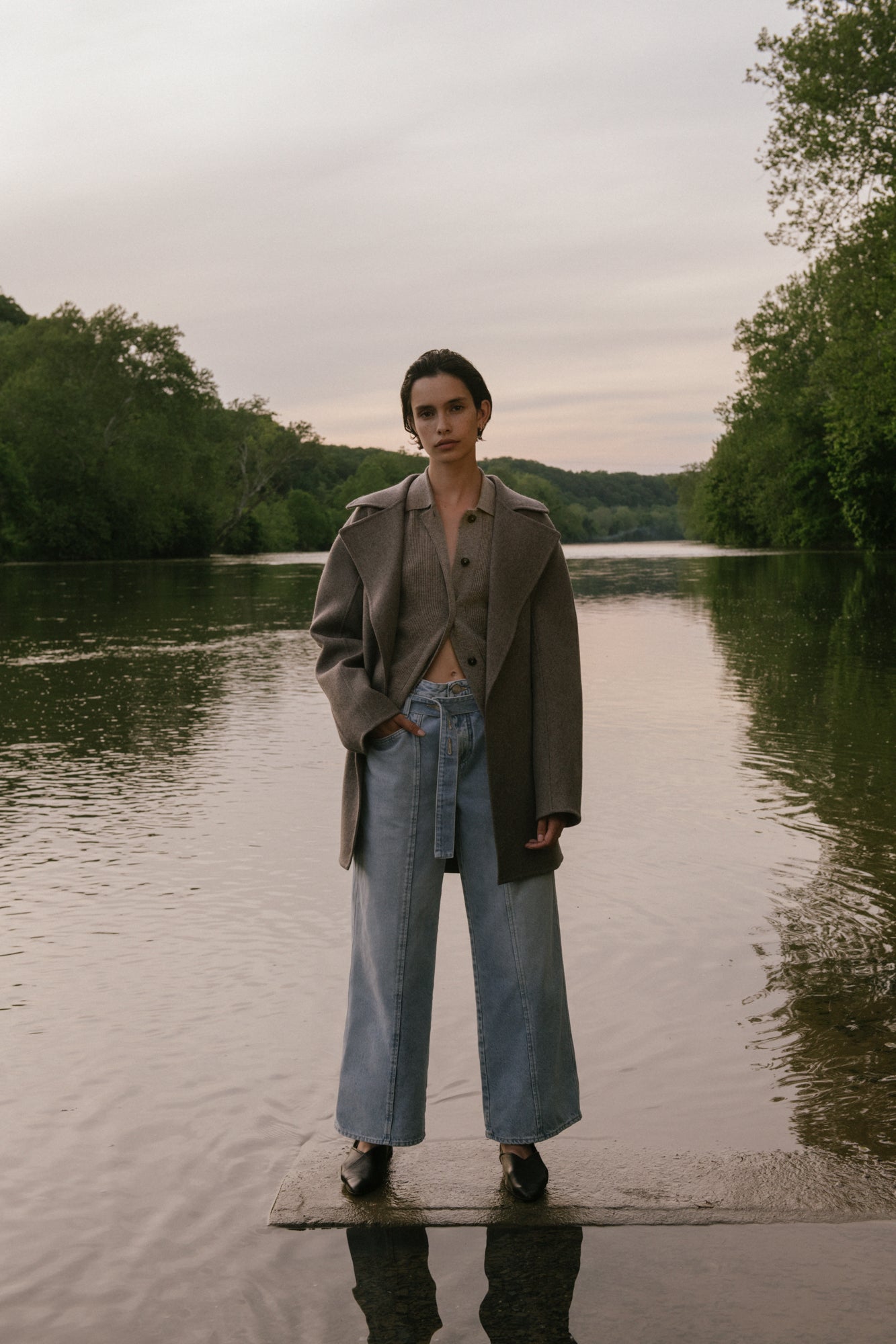 Closed merino wool and cashmere Cardigan - Dark Shadow | Garmentory