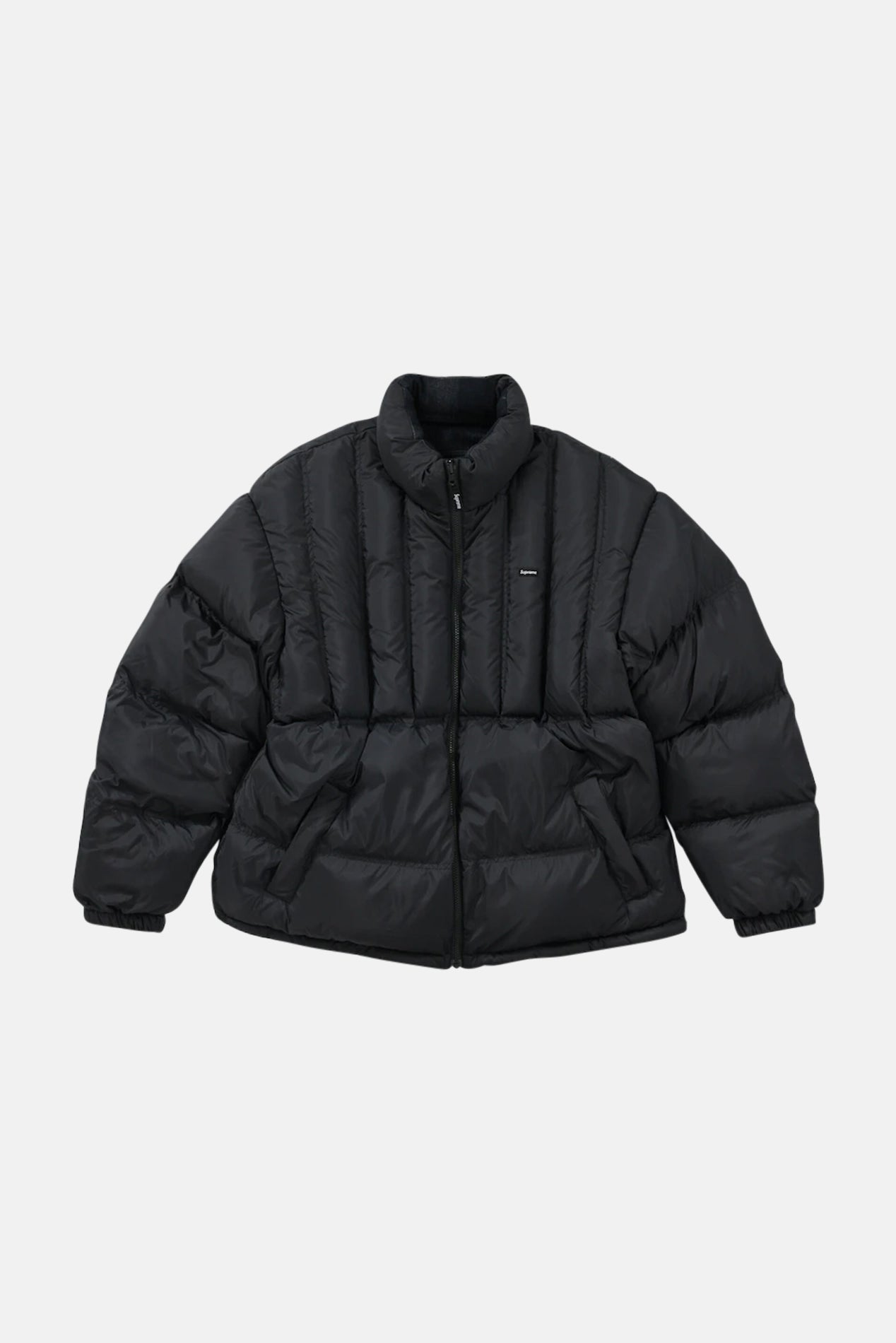 Flannel Reversible Puffer Jacket Black | Garmentory