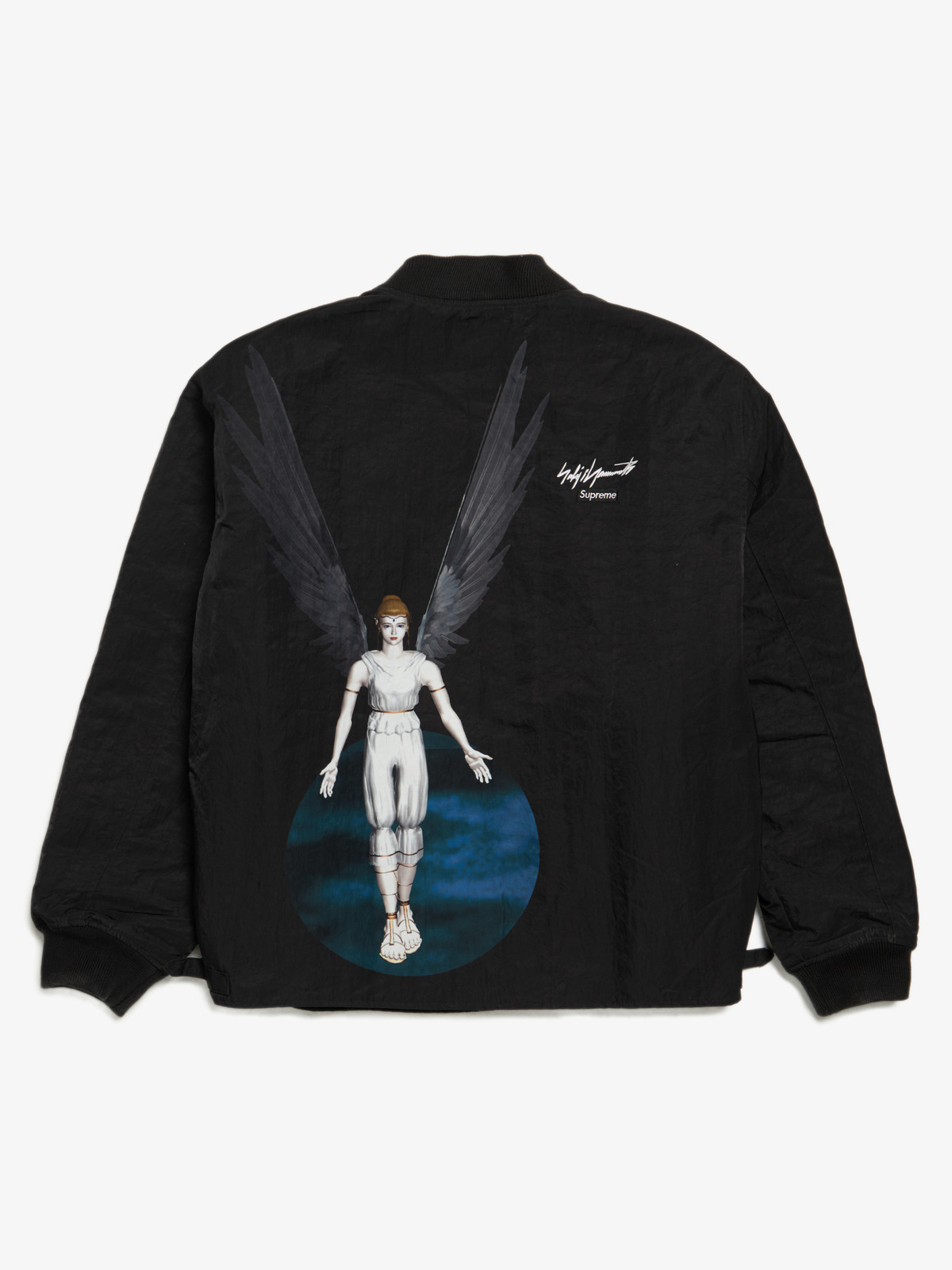 Yohji Yamamoto X Supreme M Angel and Demon Printed Nylon Bomber - Black ...