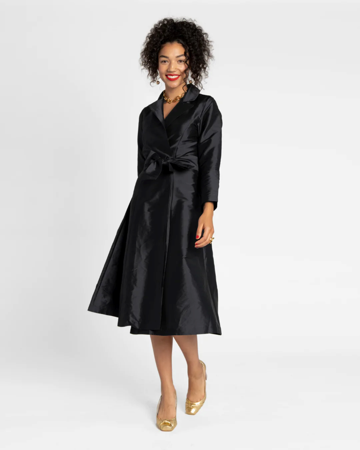 Frances Valentine Lucille Wrap Dress - Black | Garmentory
