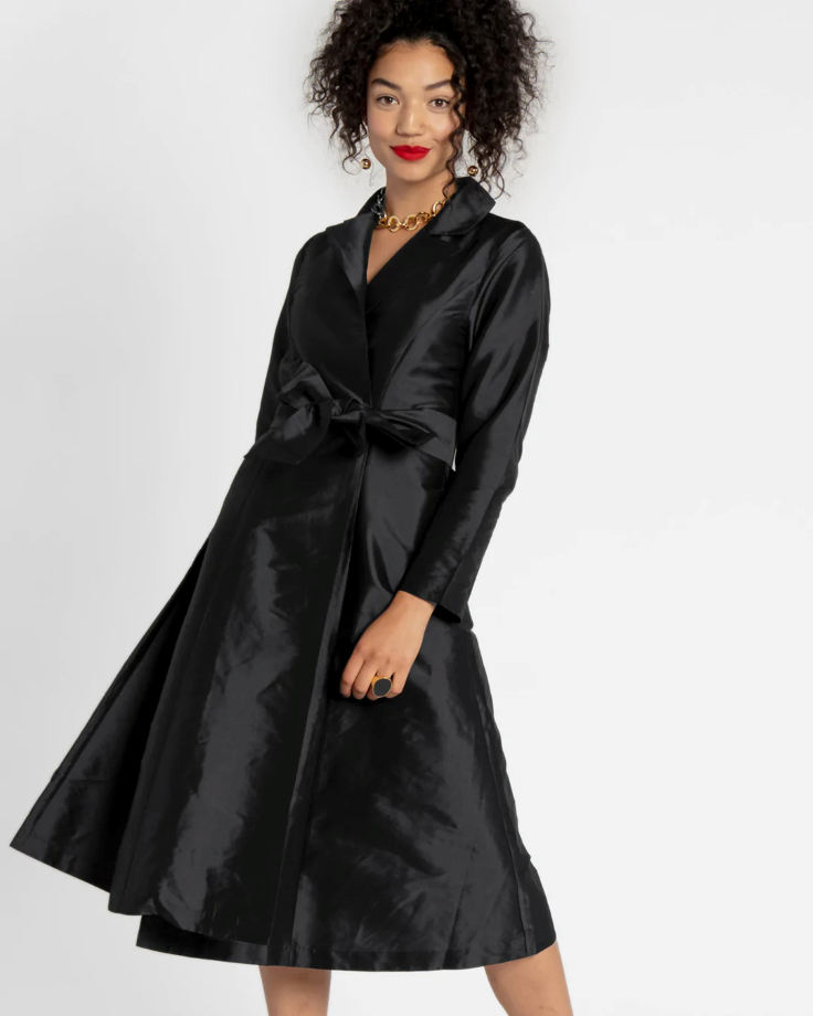 Frances Valentine Lucille Wrap Dress - Black | Garmentory