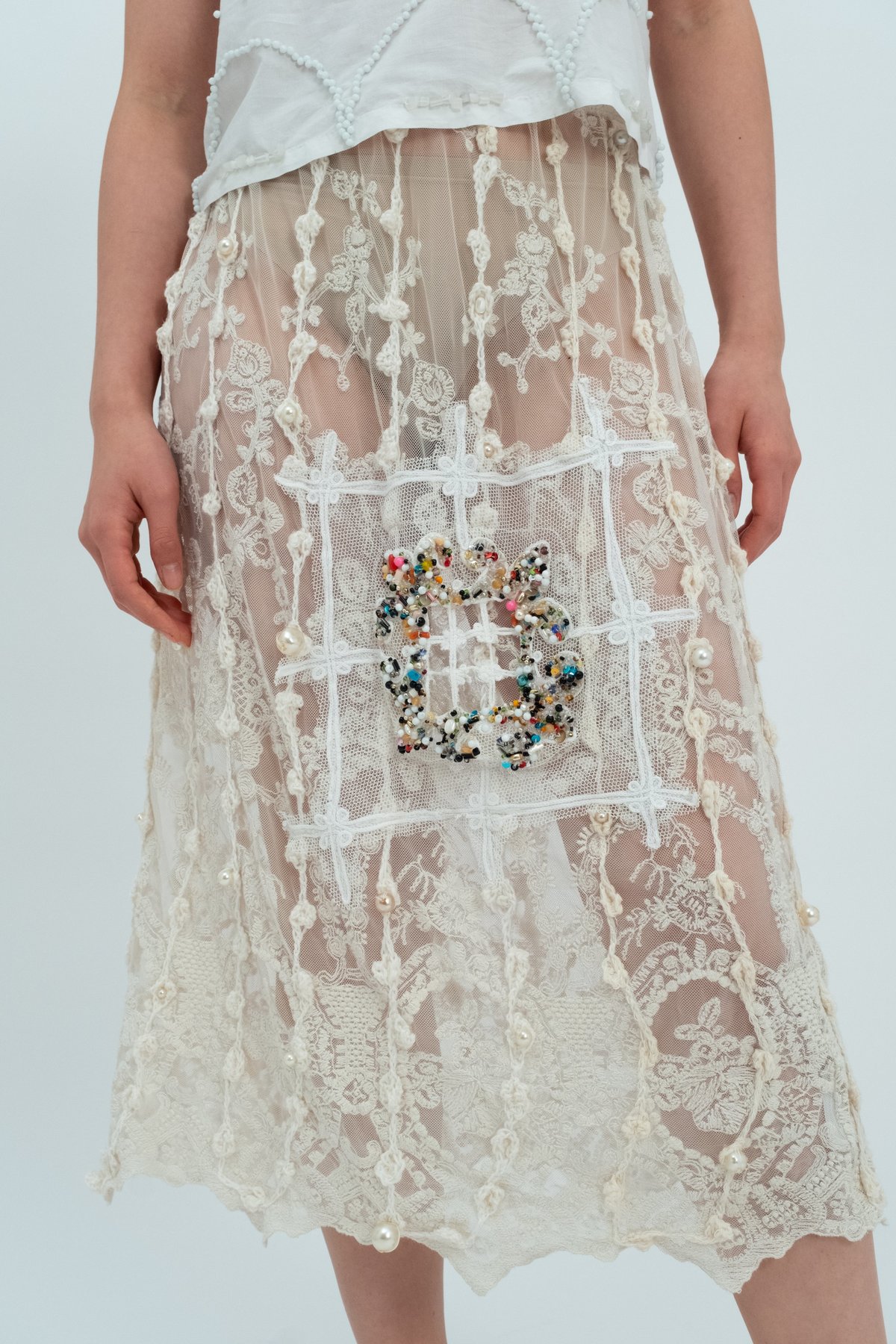 Sydney Pimbley Stained Glass Skirt - Cream | Garmentory