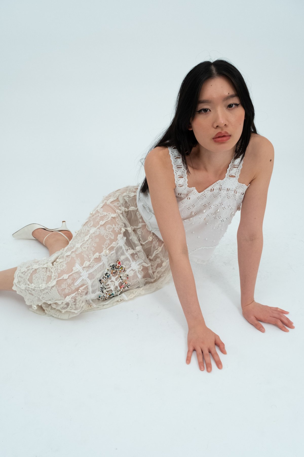 Sydney Pimbley Stained Glass Skirt - Cream | Garmentory
