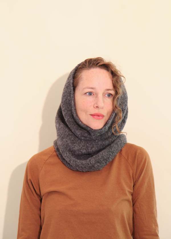 meg cohen Laja Hood - Gray/Chocolate/Black | Garmentory