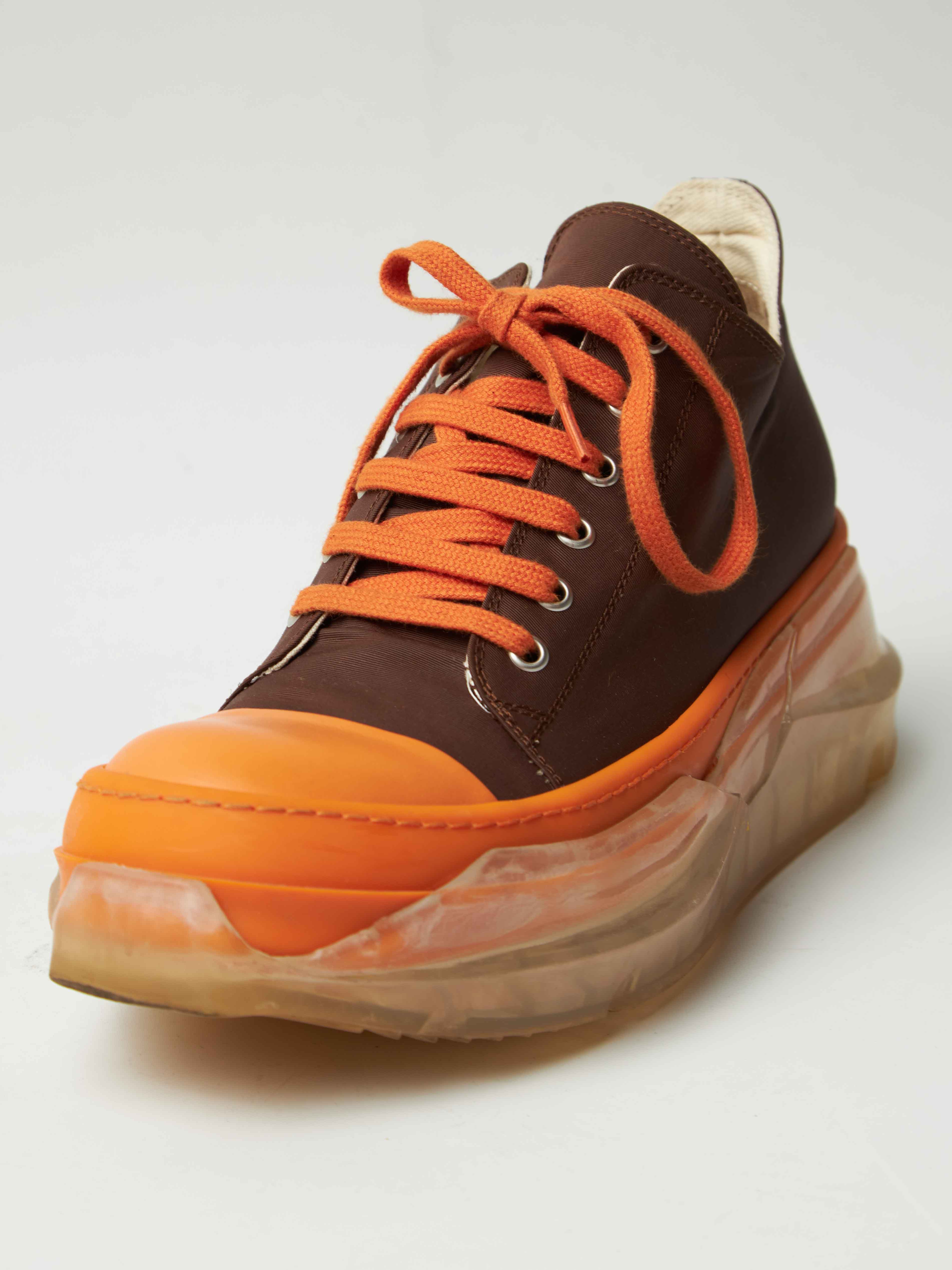 Rick Owens Drkshdw Transparent Sole Sneakers - Brown/Orange | Garmentory