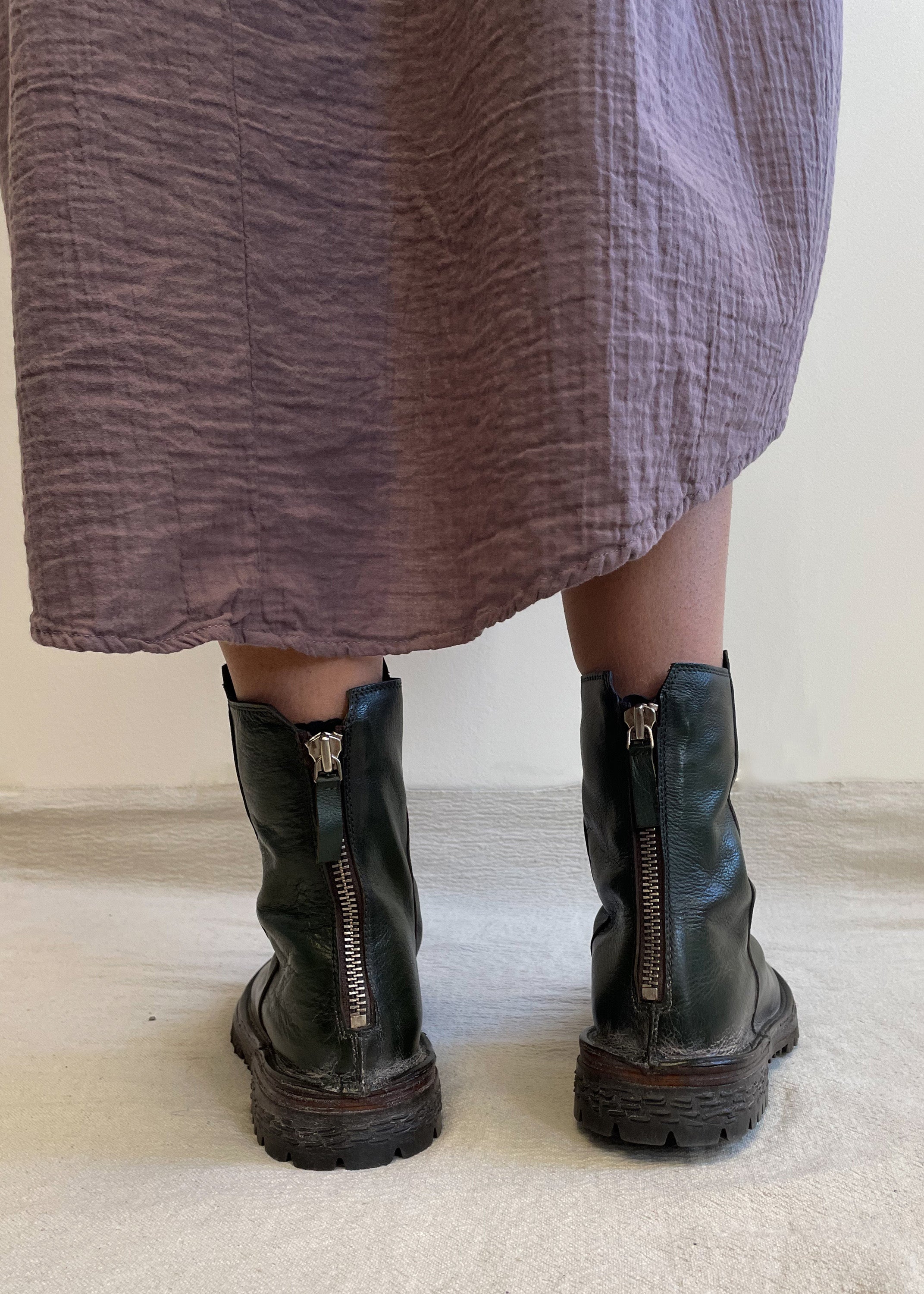 MOMA Tronchetto Donna Combat leather boot - Combat Green | Garmentory