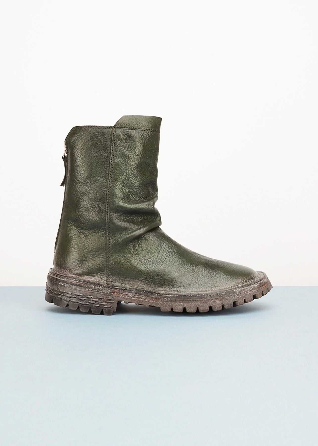 MOMA Tronchetto Donna Combat leather boot - Combat Green | Garmentory