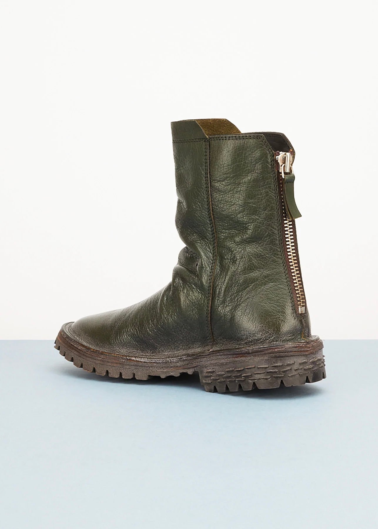 MOMA Tronchetto Donna Combat leather boot - Combat Green | Garmentory