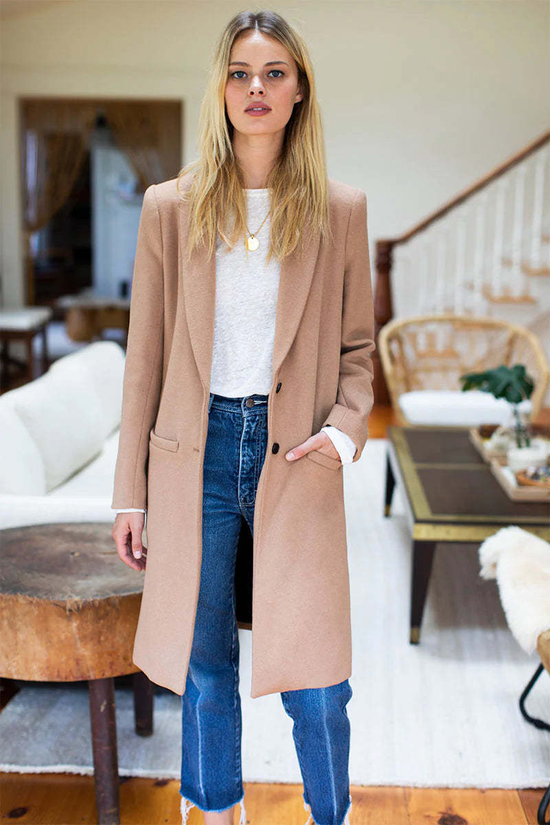 Emerson Fry Wool Cashmere Tailored Coat - Camel | Garmentory