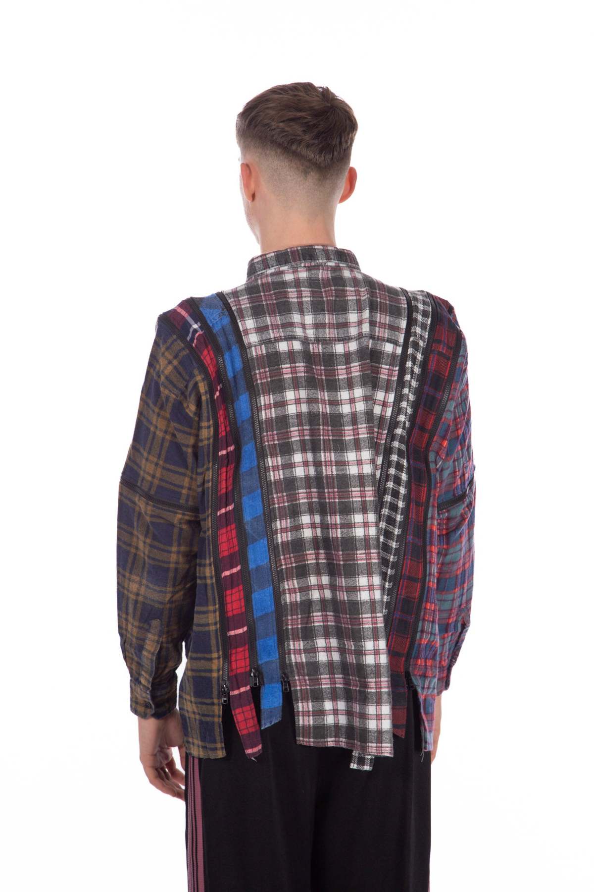 Needles 7 Cut Zipped Flannel Shirt | Garmentory