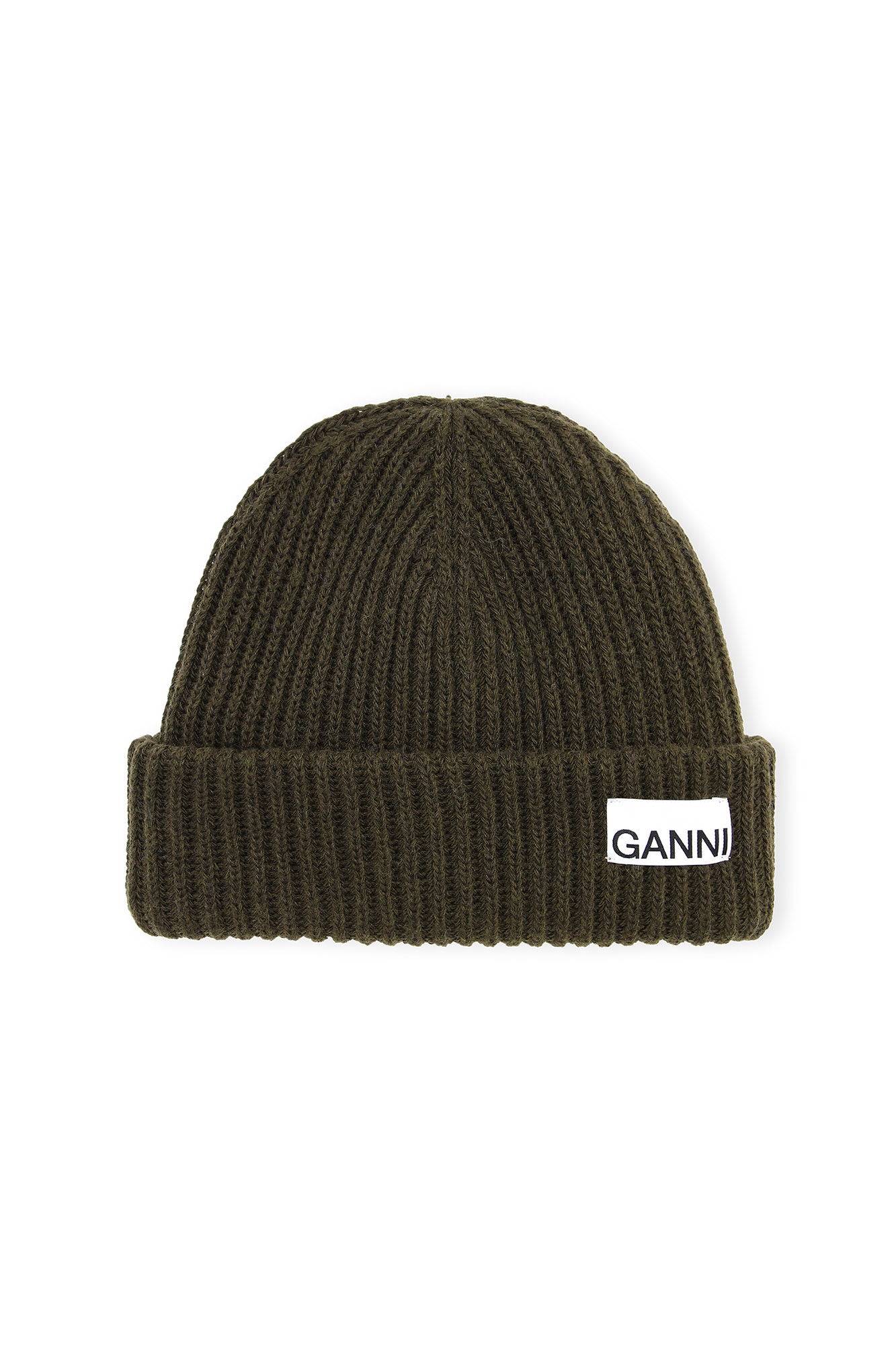 Ganni Structured Rib Beanie - Kalamata | Garmentory