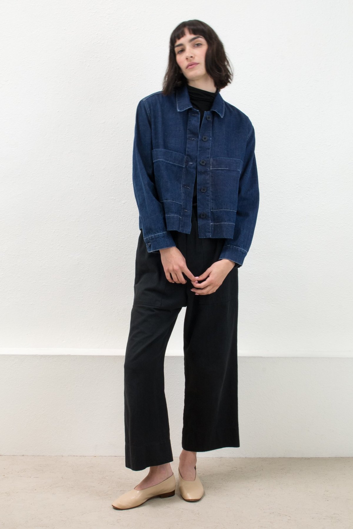 Micaela Greg Indigo Work Jacket | Garmentory