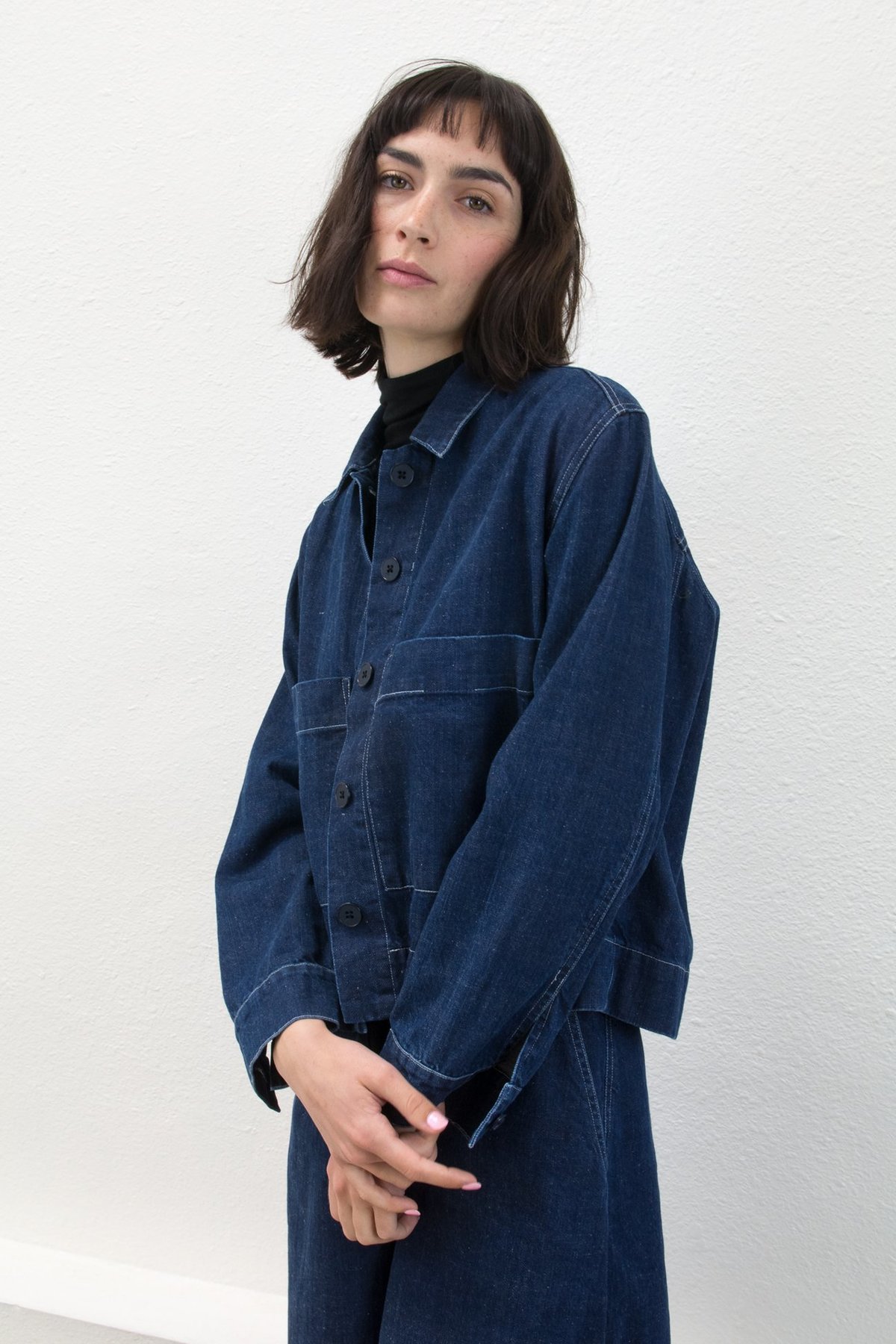 Micaela Greg Indigo Work Jacket | Garmentory