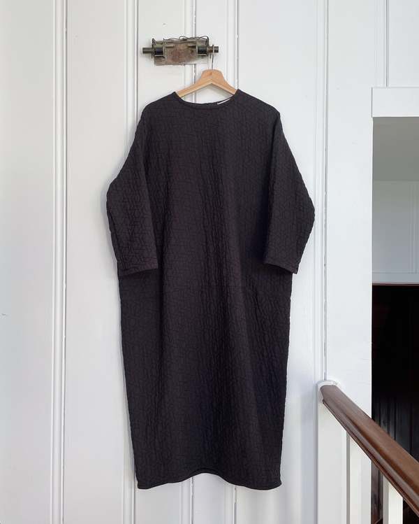 Black Crane Long Bud Dress - Sumi Black | Garmentory