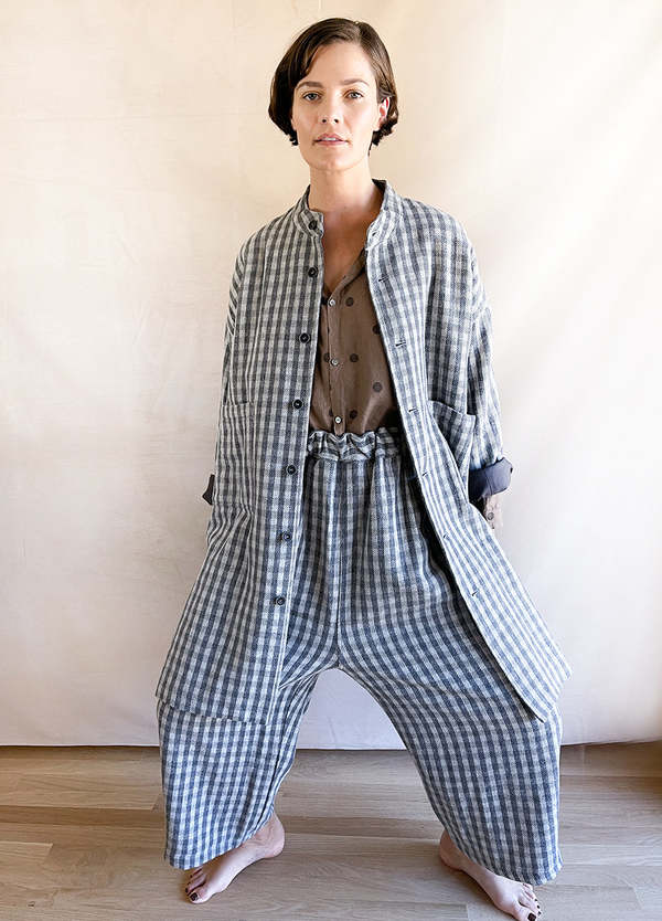 ichi antiquités Gingham Check Jacket - Gray Plaid | Garmentory