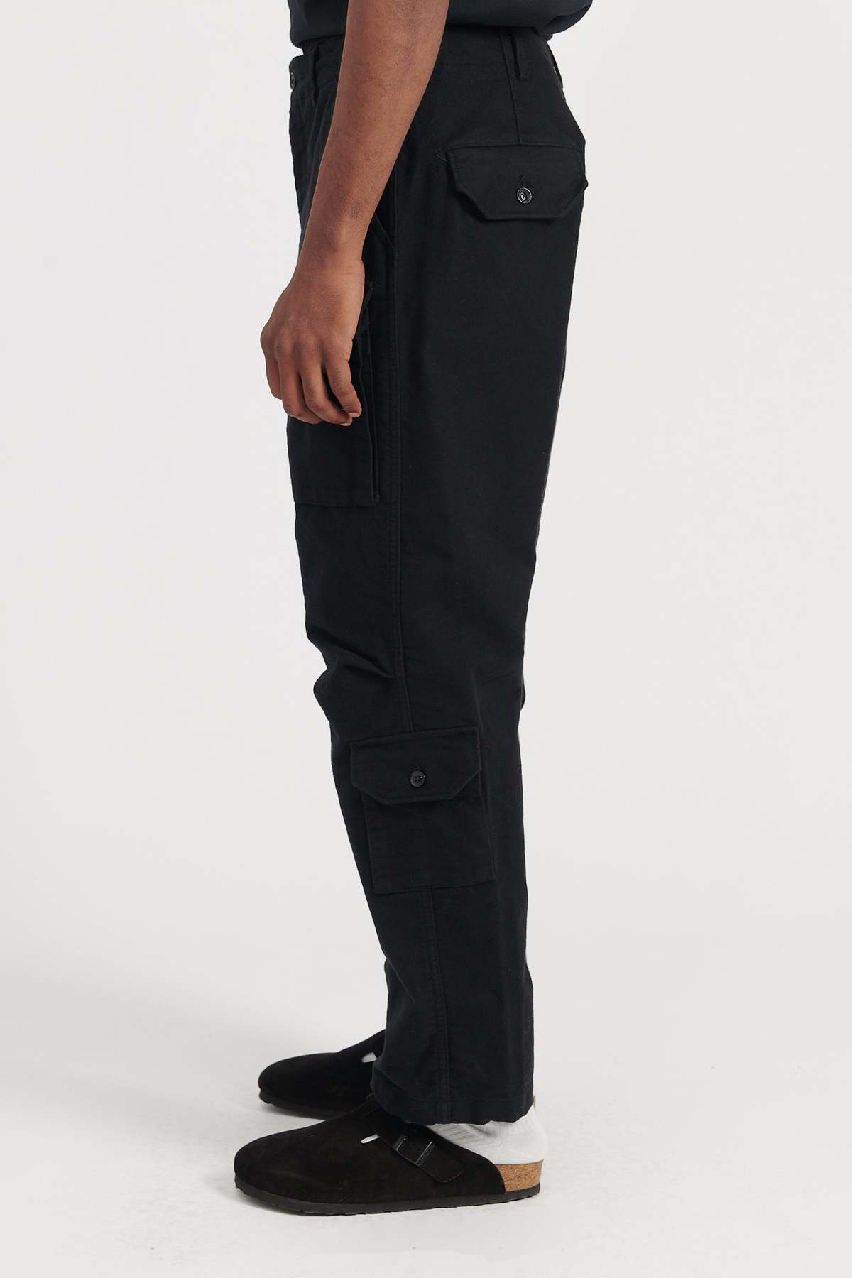 Engineered Garments Cotton Moleskin Flight Pant - Black | Garmentory
