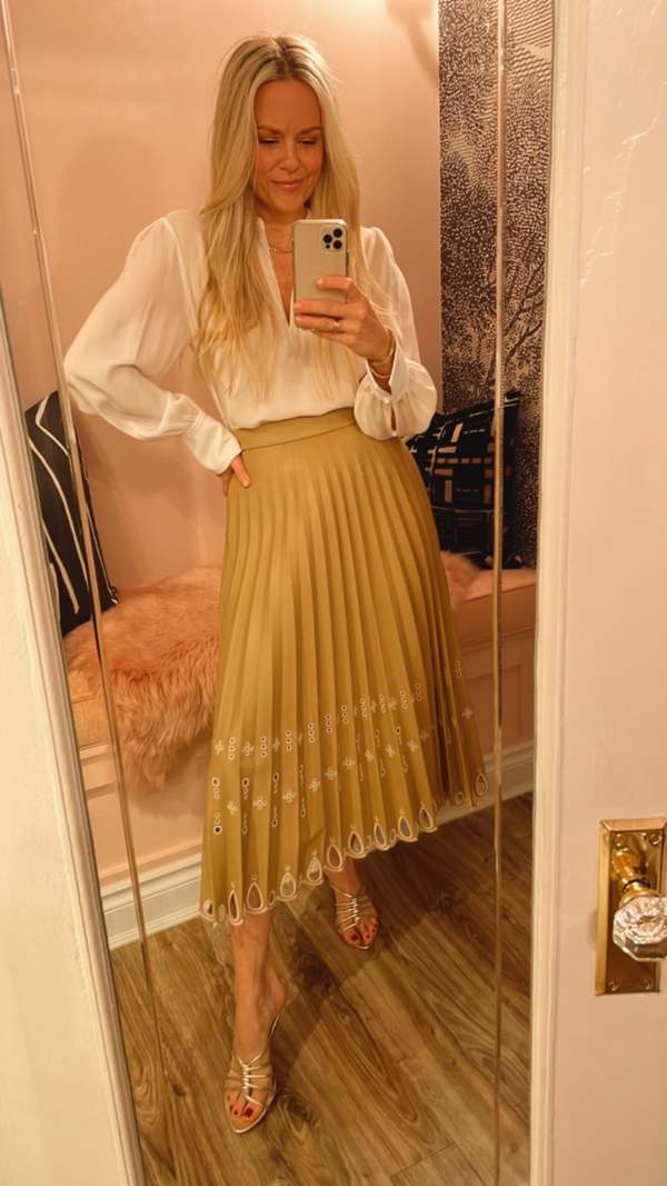 Jonathan Simkhai Harden Vegan Leather Skirt - Camel | Garmentory