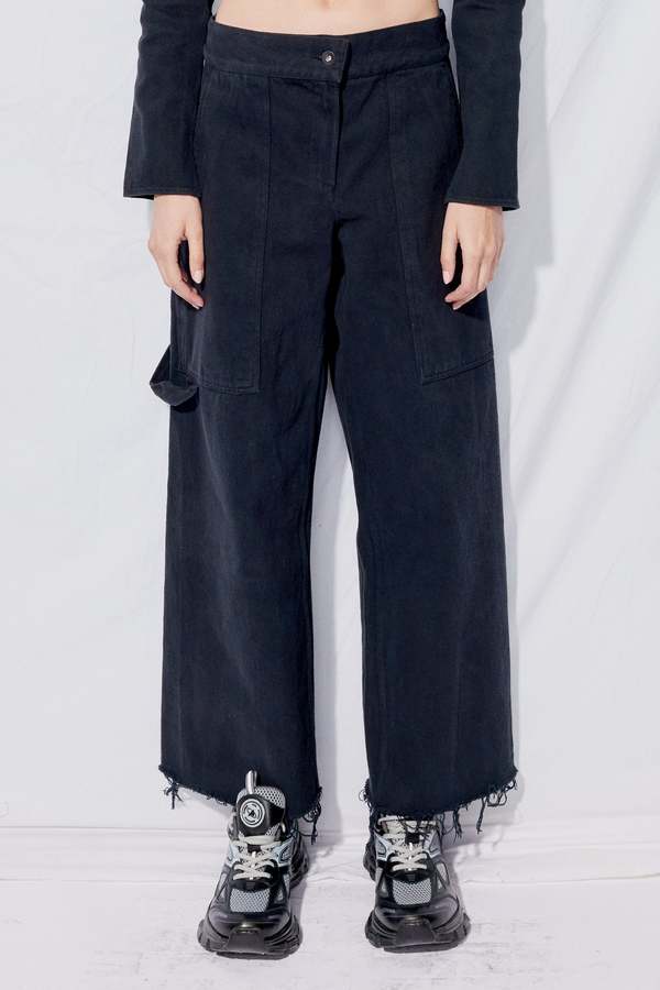 Assembly Overdye Denim Simple Pant - Black | Garmentory