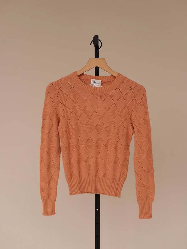 Vintage Italian Wool Sweater - Terracota | Garmentory
