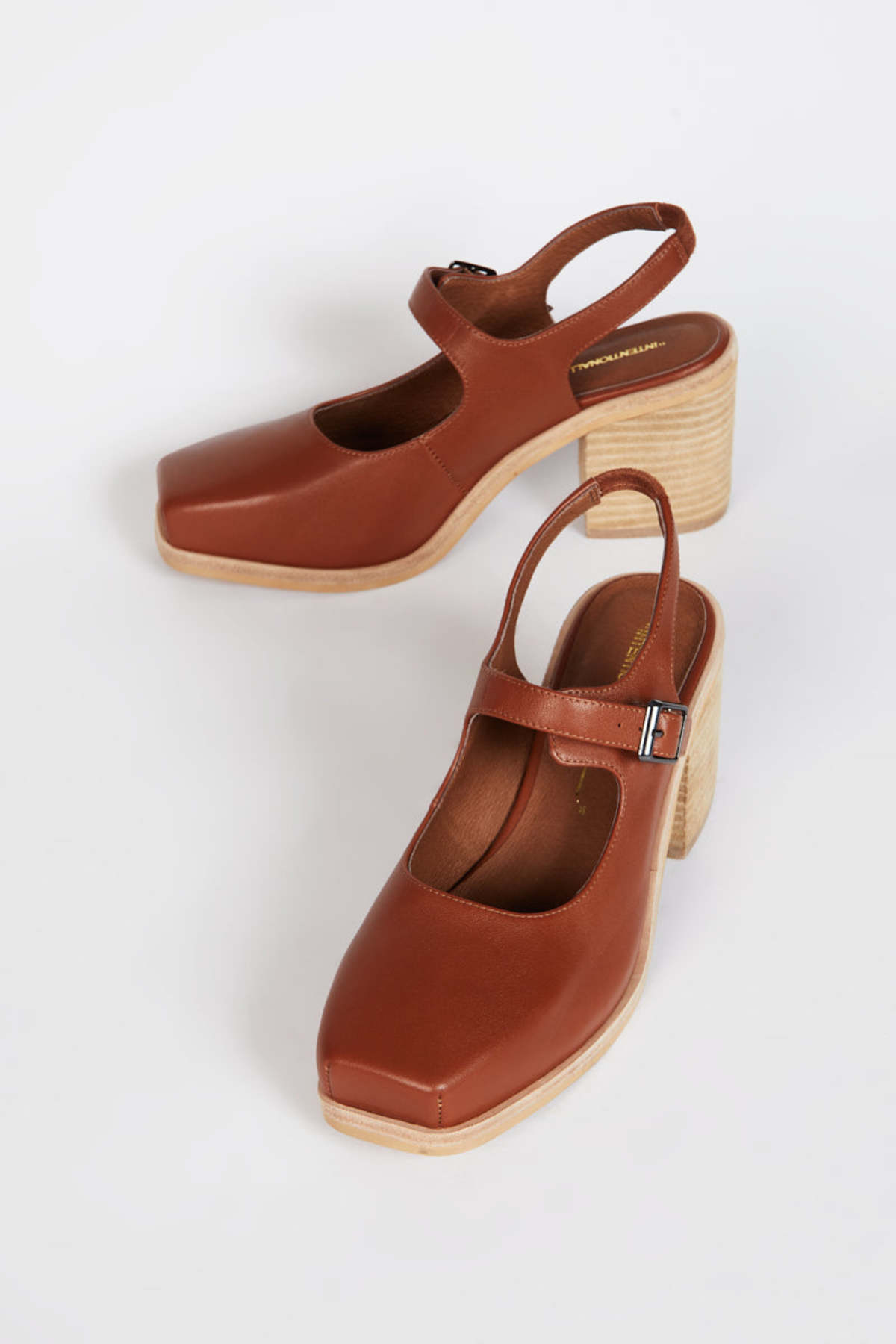 "INTENTIONALLY __________." Office Clog - Cognac | Garmentory