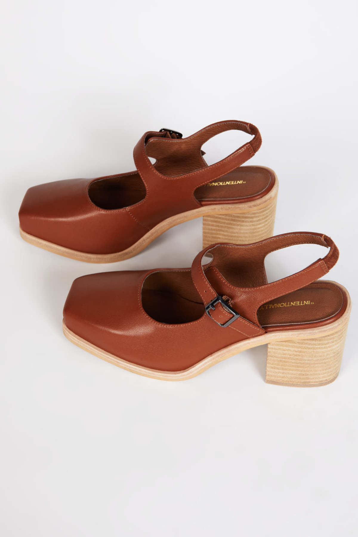 "INTENTIONALLY __________." Office Clog - Cognac | Garmentory