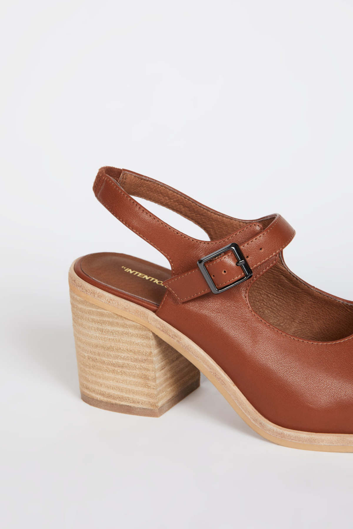 "INTENTIONALLY __________." Office Clog - Cognac | Garmentory