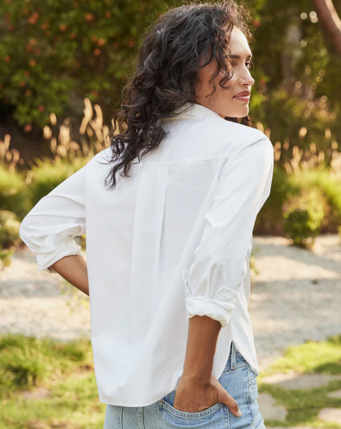 Frank & Eileen Silvio Untuckable Button Up Shirt - White | Garmentory