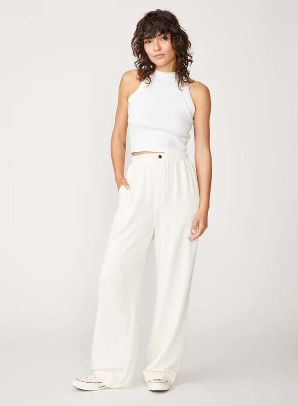 Stateside Softest Fleece Snap Wide Leg Pant | Garmentory