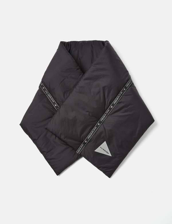 And Wander Primaloft Rip Muffler Scarf - Black | Garmentory