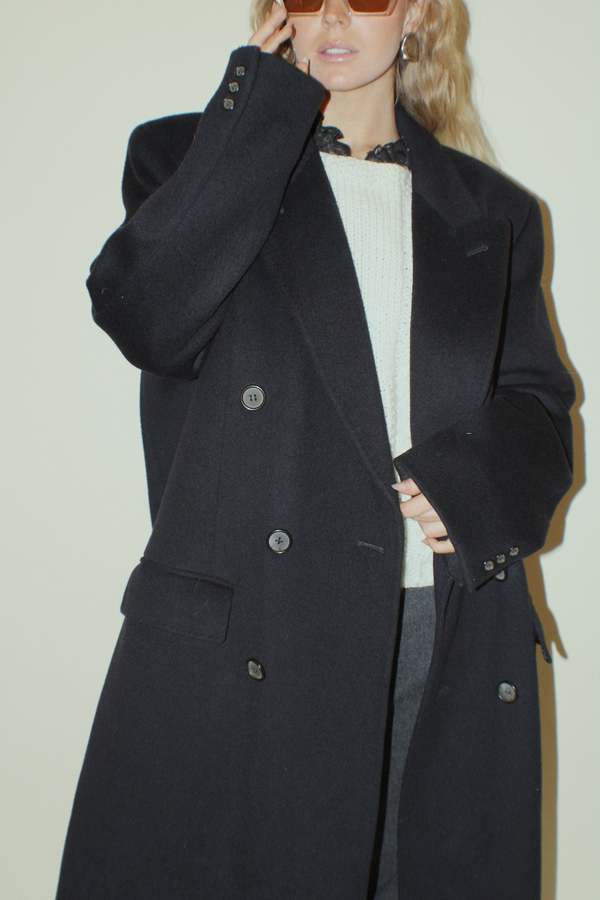 Dear Neighbor x Le Stuff Vintage Longline Double Breasted Cashmere ...