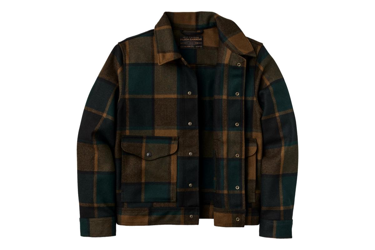 Filson Mackinaw Wool Work Jacket - Pine/Black Plaid | Garmentory