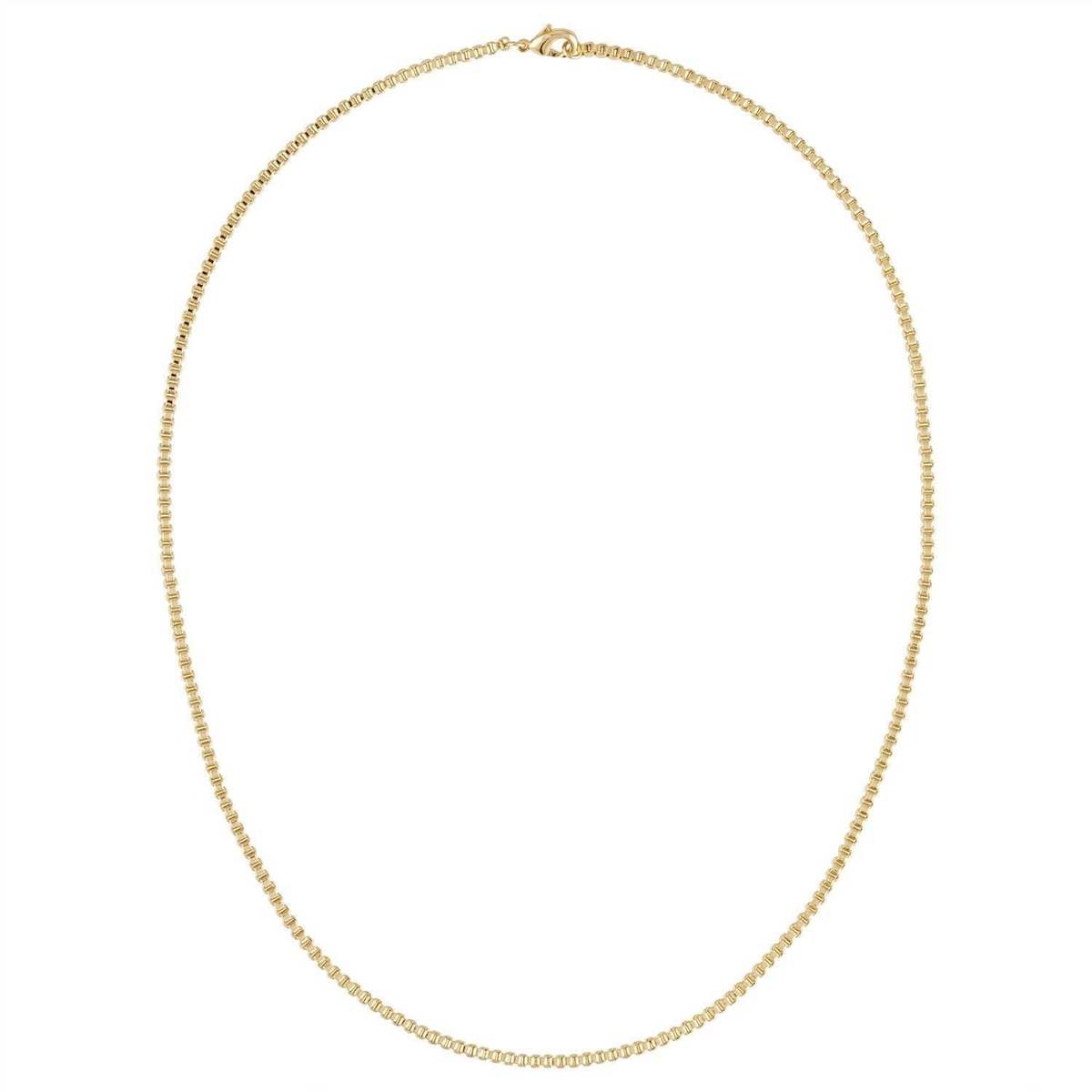 Machete Round Box Chain Necklace - 14k Gold | Garmentory