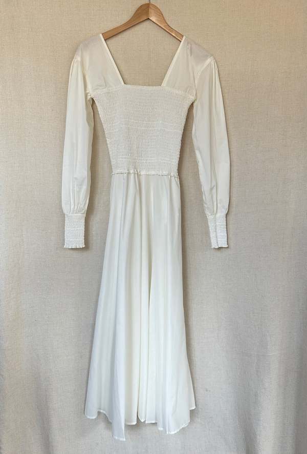 abacaxi Cotton Eva Dress - Cream | Garmentory