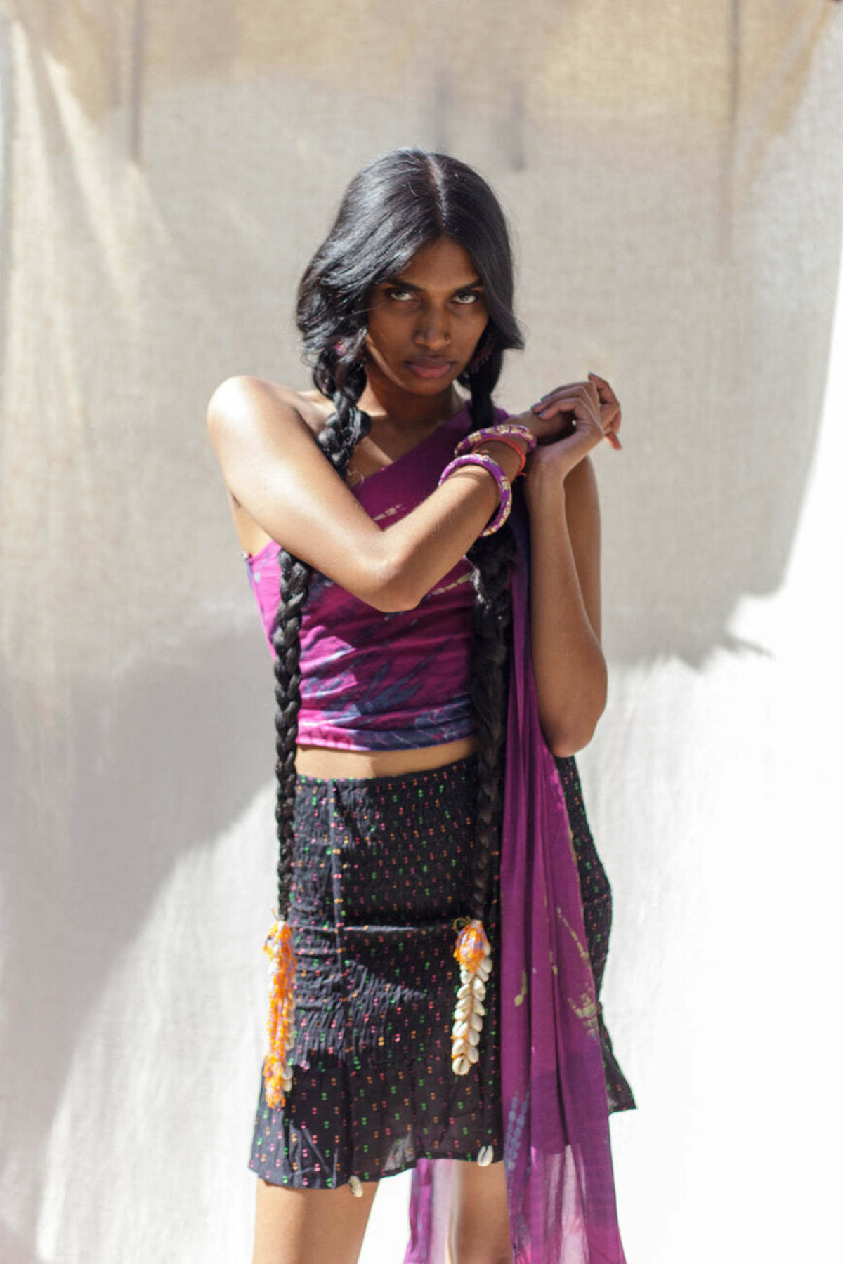 abacaxi Divya Blouse - Jamun Tie-Dye | Garmentory