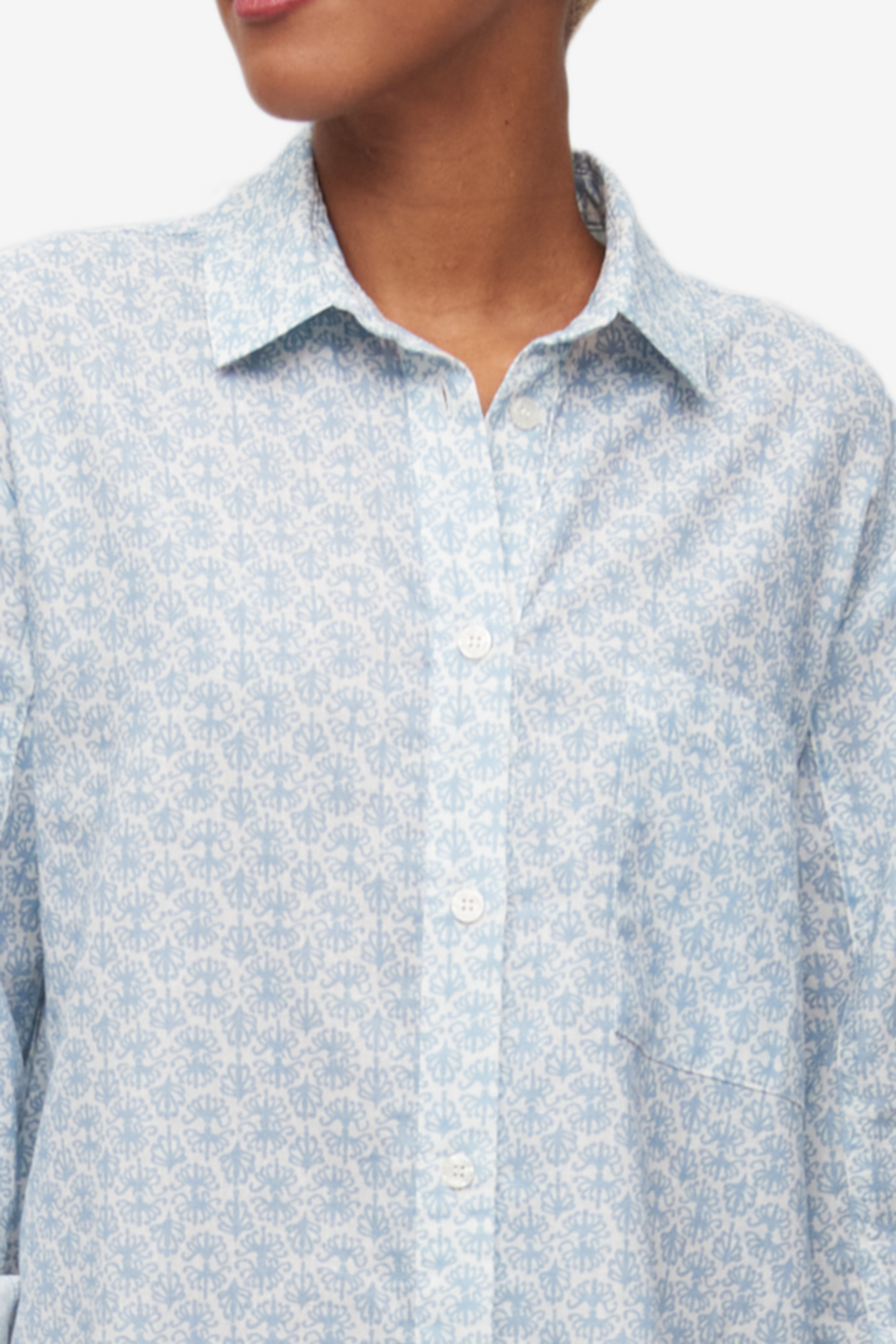 Marika Meyer x The Sleep Shirt Classic Shirt - Roman Fig Iceberg ...